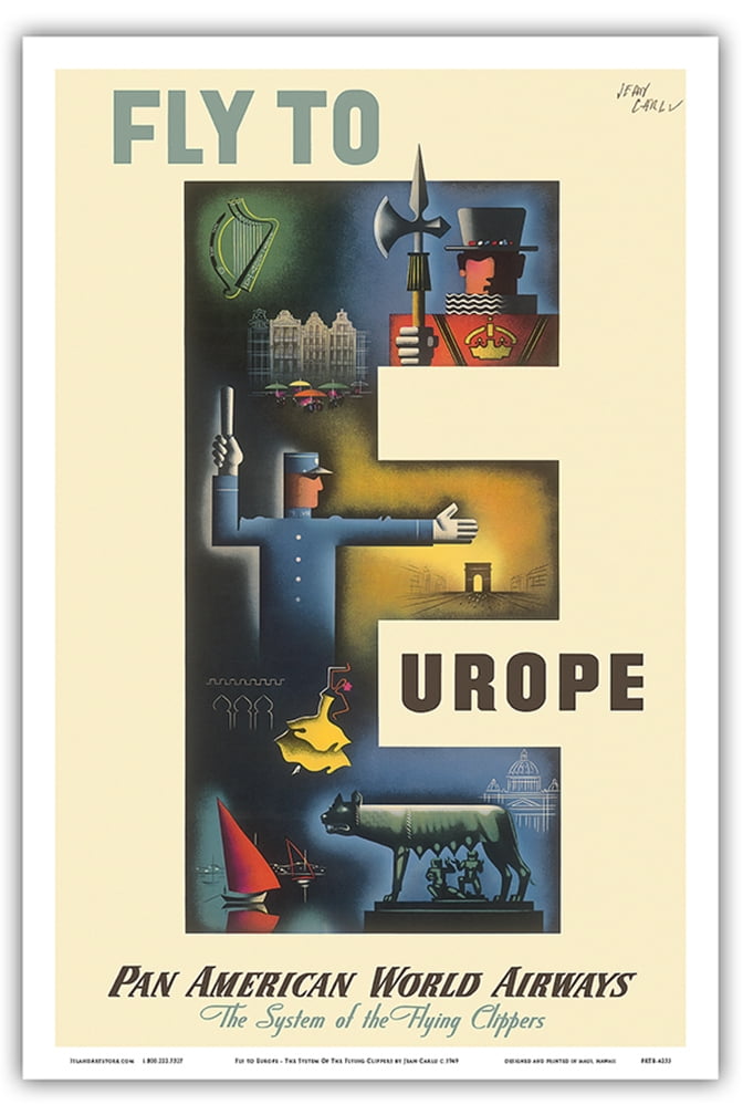 Fly to Europe - The System Of The Flying Clippers - Pan American World Airways - Vintage Airline ...