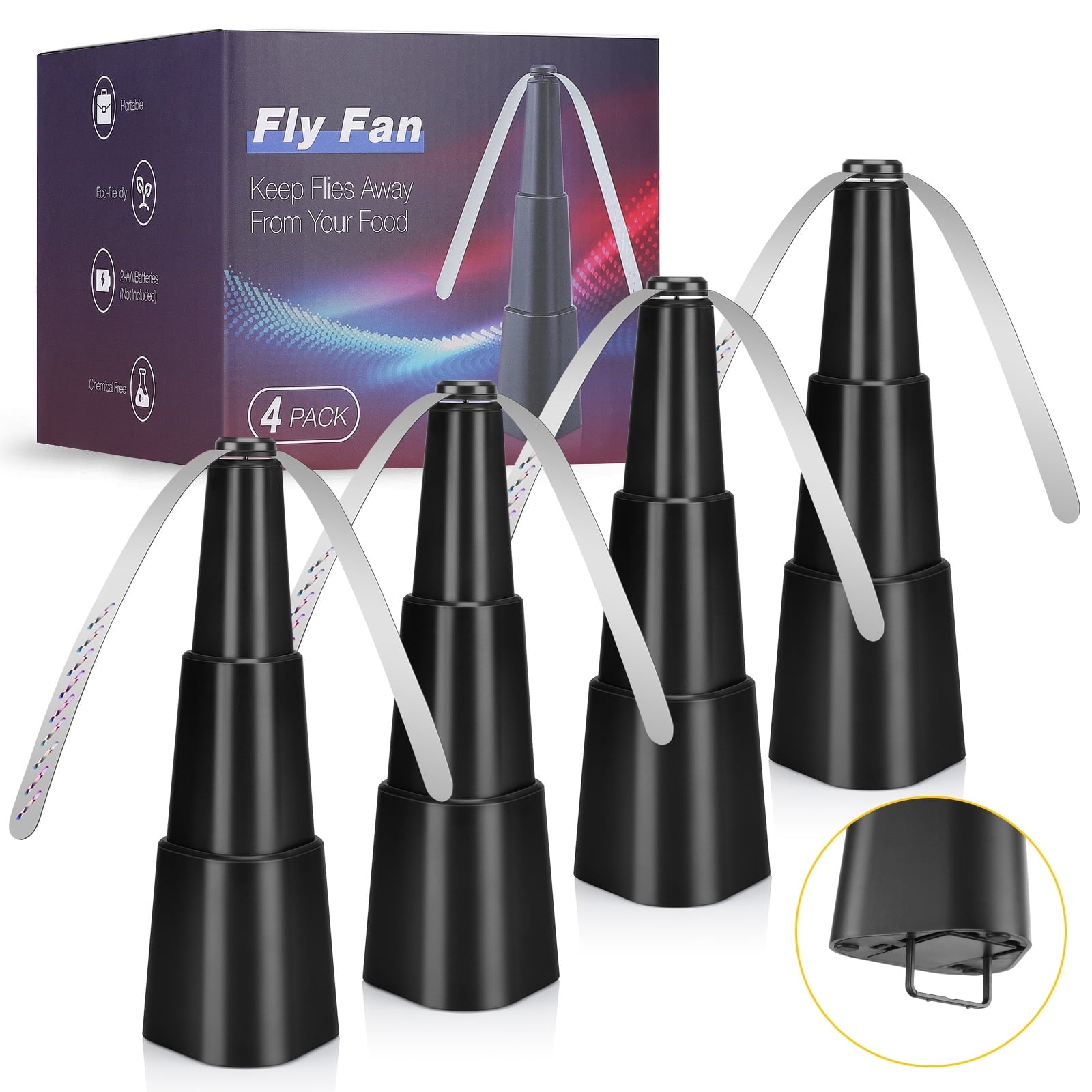 Fly Fans for Tables, Fly Fan Outdoor Indoor Keep Flies Away, Table Top ...