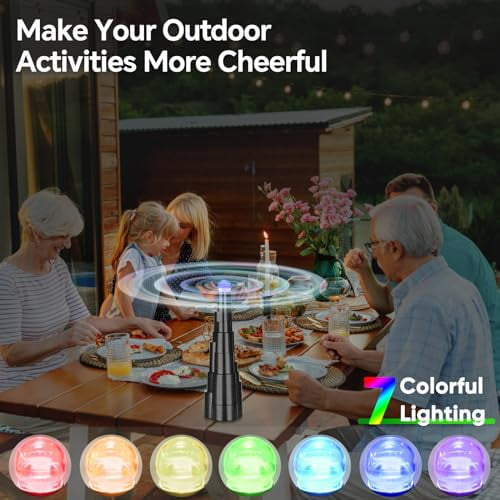 Fly Fans for Tables, Rechargeable Fly Fan Table Top Fan with LED Light ...