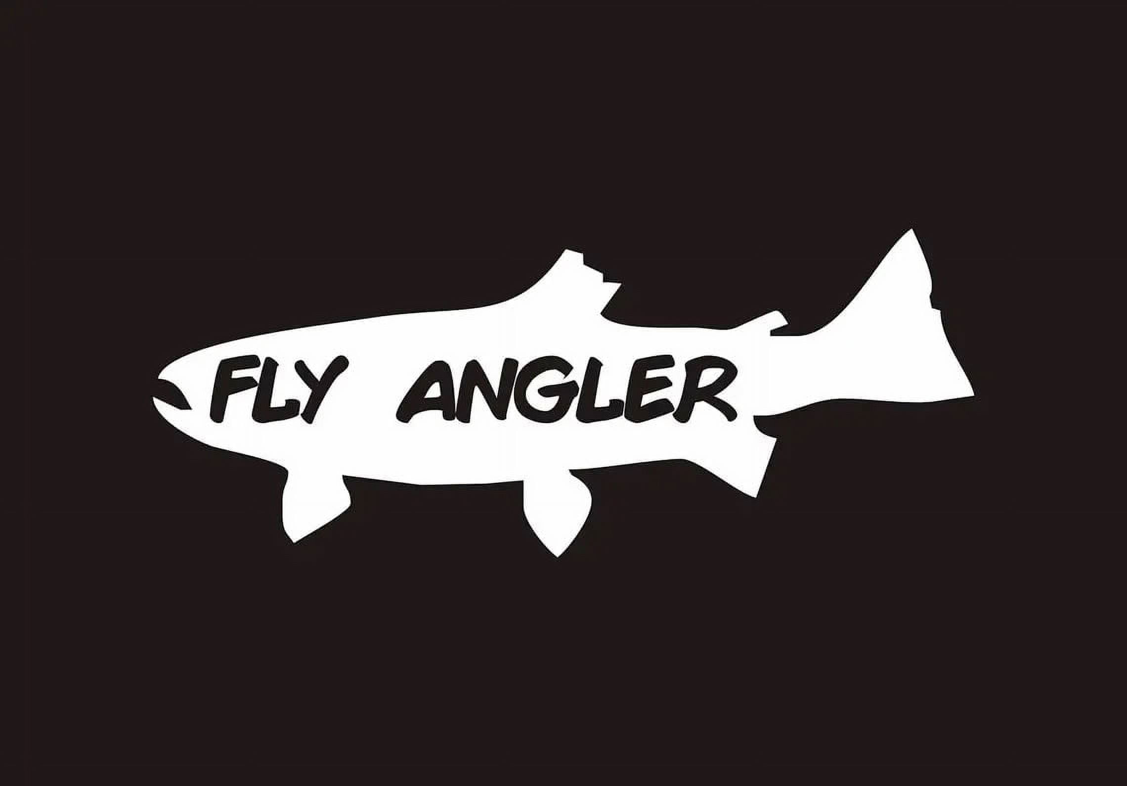 Fly Fisherman Angler 6 Inch Vinyl Car Decal – Outdoor Fishing Guide ...