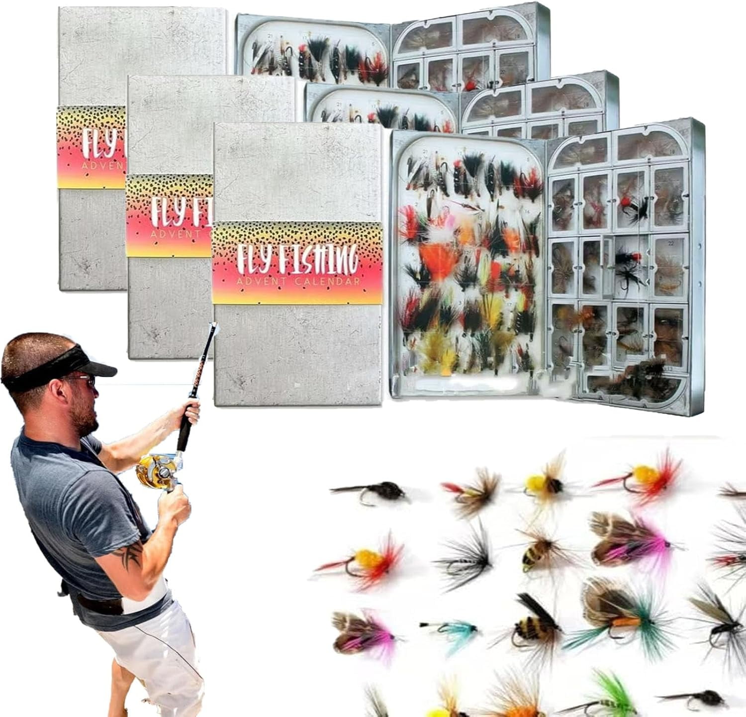 Fly Fishing Advent Calendar, 24 Days of Fishing Advent, Fishing Lure ...