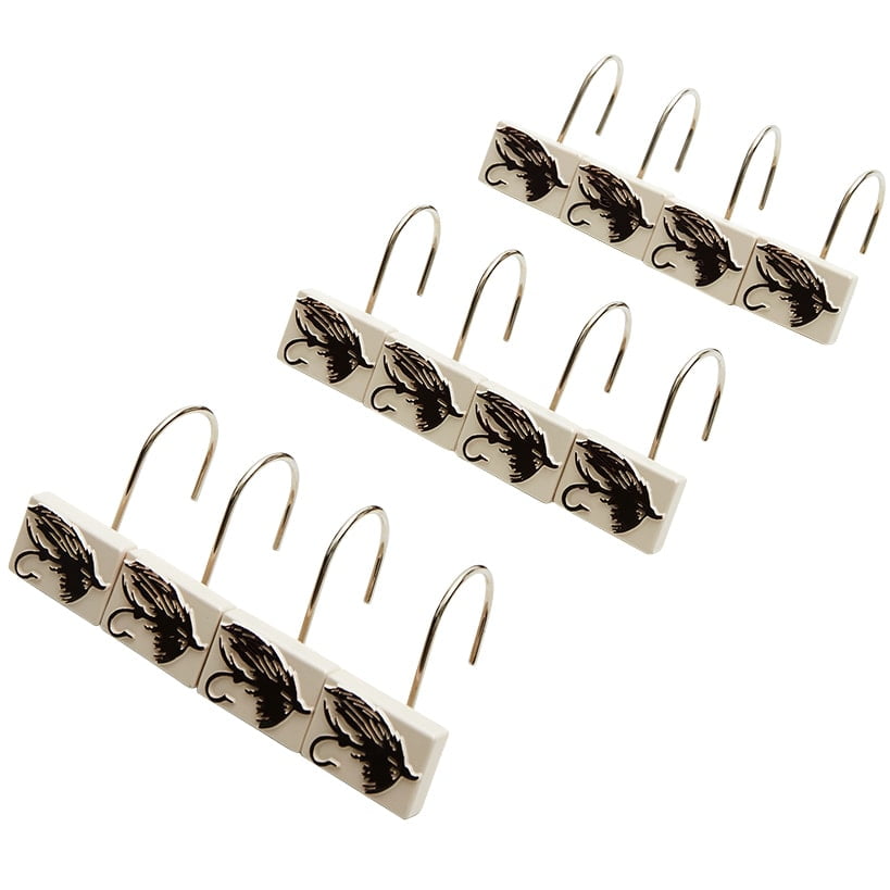 Fly Fishing Bath Collection - Set of 12 Shower Hooks - Walmart.com