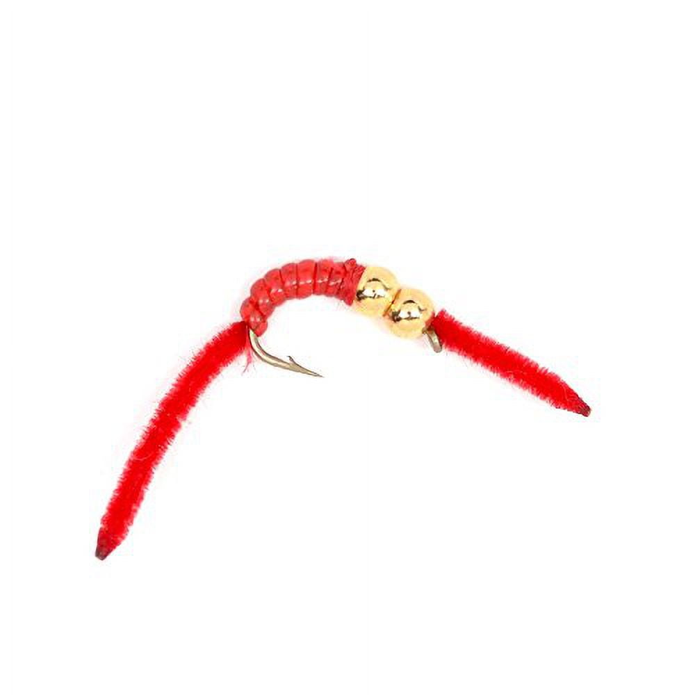 The Fly Fishing Place Trout Nymph Fly - San Juan Worm Power Bead 1/2 ...