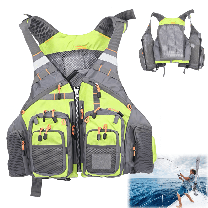 Fly Fishing Vest - Fishing Safety Life Jacket for Swimming, Sailing ...