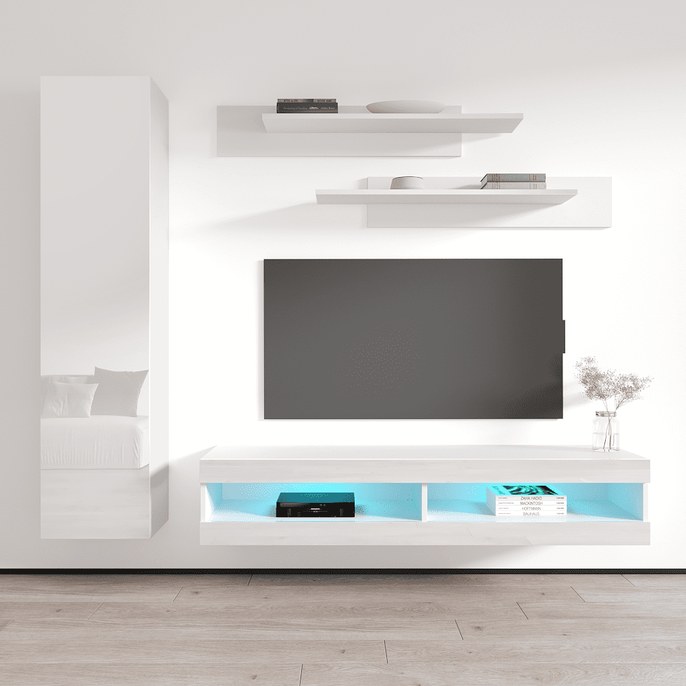 Fly G1 34TV Wall Mounted Floating Modern Entertainment Center - Walmart.com