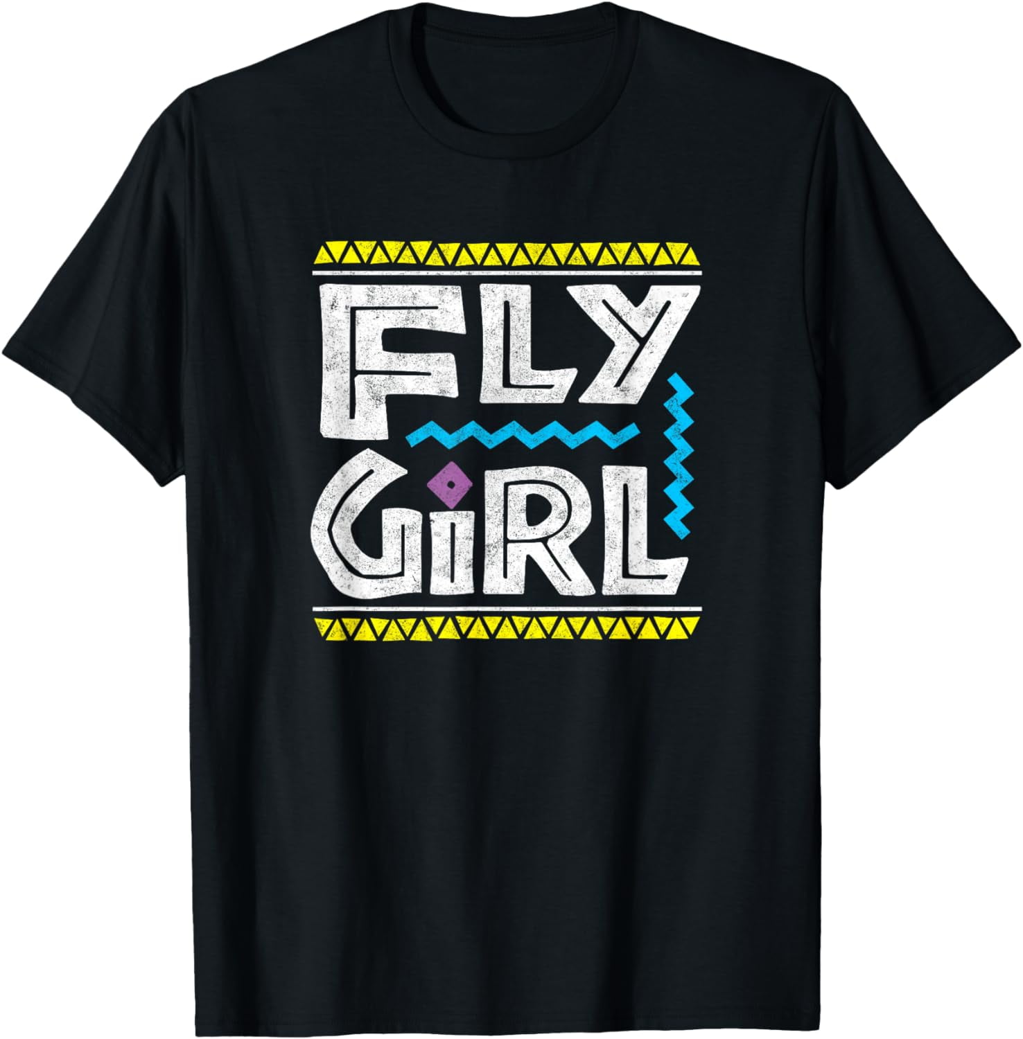 Fly Girl 80s 90s Old School Distressed B-Girl Hip Hop T-Shirt - Walmart.com