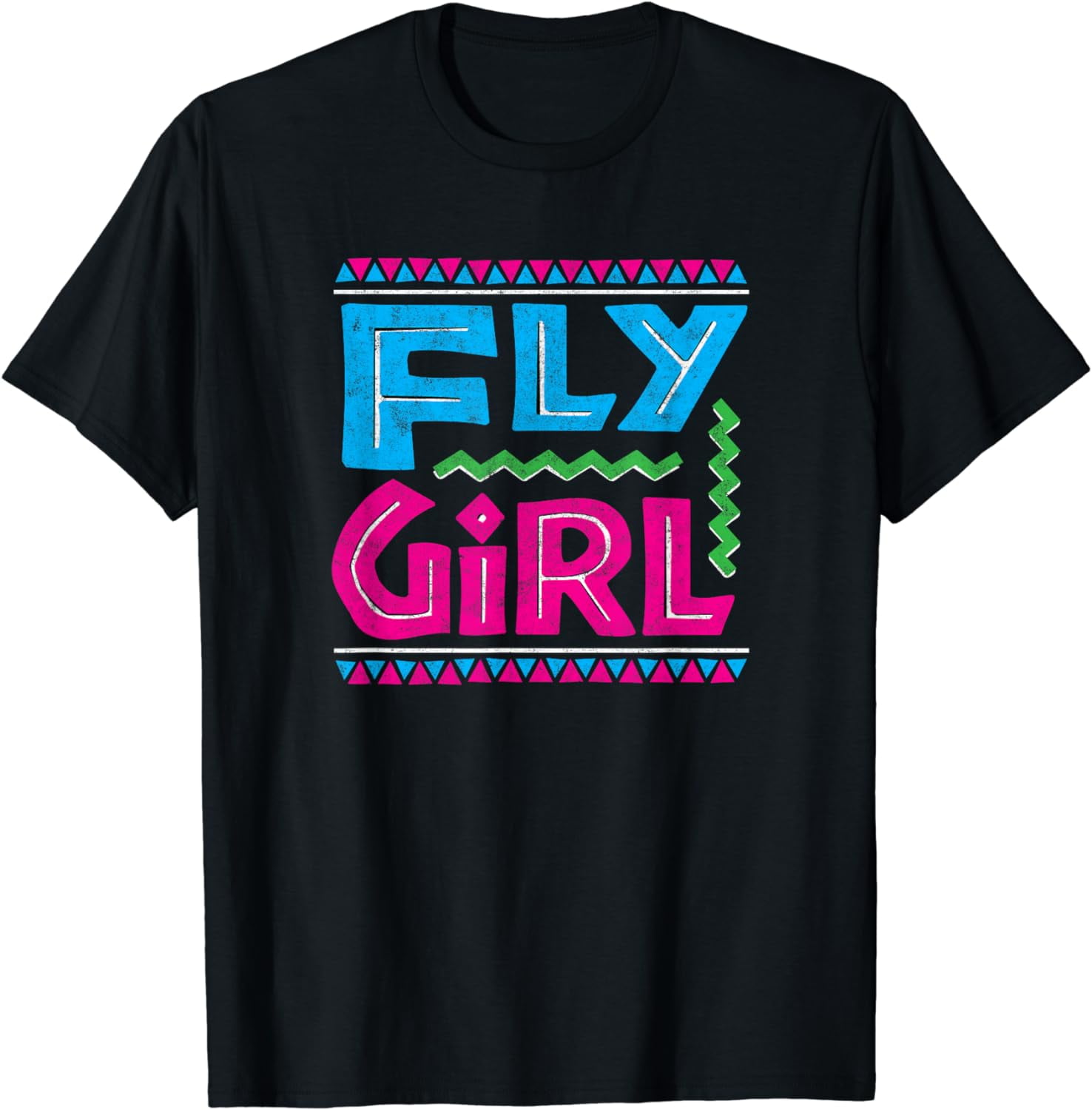 Fly Girl 80s 90s Old School Distressed B-Girl Hip Hop T-Shirt - Walmart.com