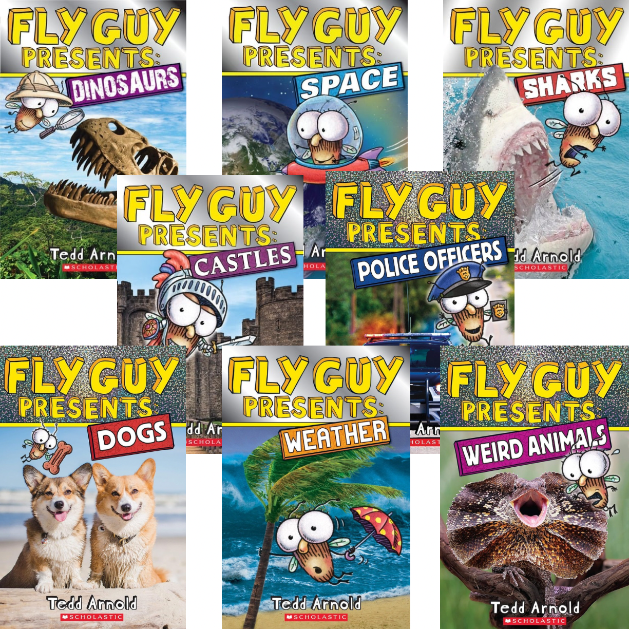 Fly Guy Presents Series (8): Dinosaurs; Space; Sharks; Weather; Weird ...