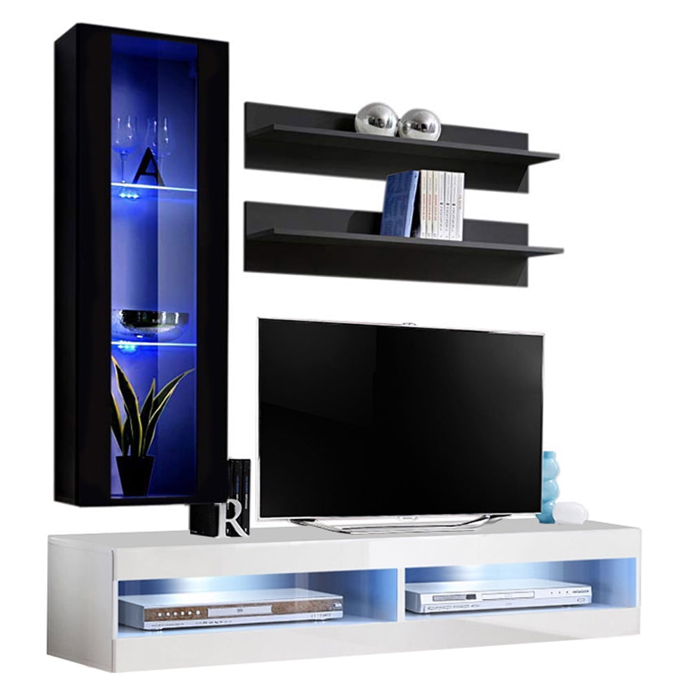 Fly H 34TV Wall Mounted Floating Modern Entertainment Center - Walmart.com