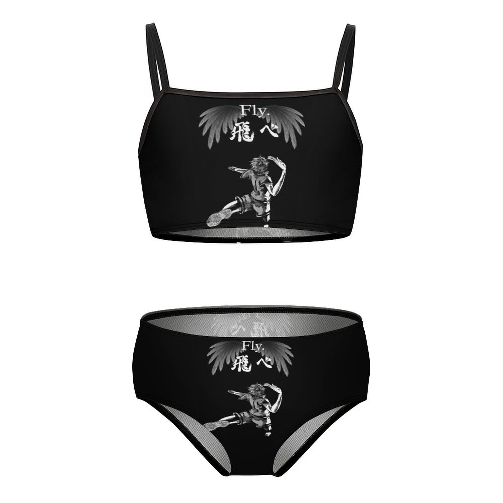 Fly Haikyuu Children's Swimsuit Girls Swimwear 2 Piece Bikini Sets ...