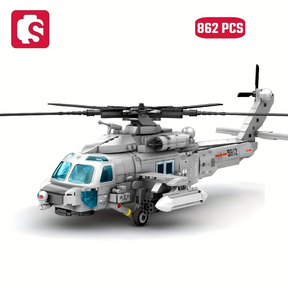 Fly High with This 862-Piece Navy Type Z-10 Helicopter Building Blocks ...