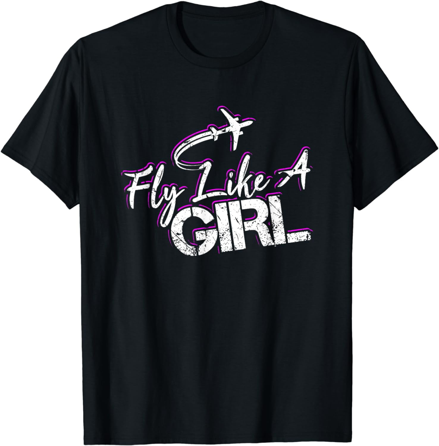 Fly Like A Girl Female Pilot Women Flying Girl T-Shirt - Walmart.com