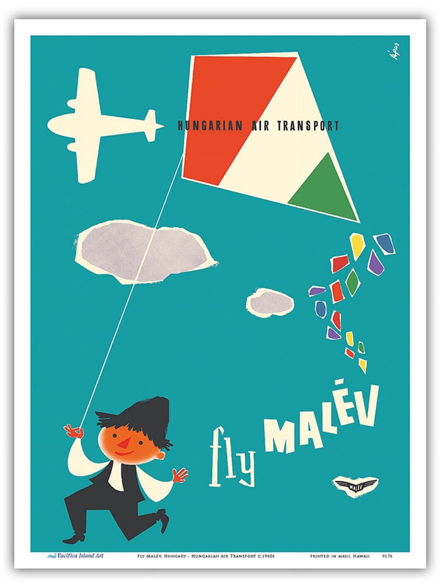Fly Malév Hungary - Hungarian Air Transport - Vintage Airline Travel ...