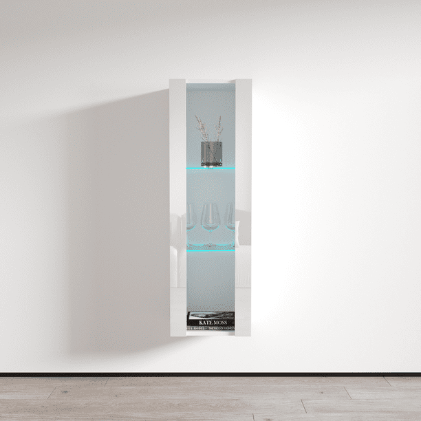 Fly Modular Wall Mounted Floating Bookcase Cabinet (Type-21) White ... Fly Modular Wall Mounted Floating Bookcase Cabinet (Type-21) White ...