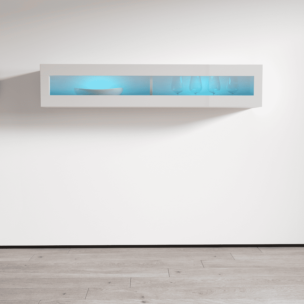 Fly Modular Wall Mounted Floating Media Cabinet (Type-51) White ...