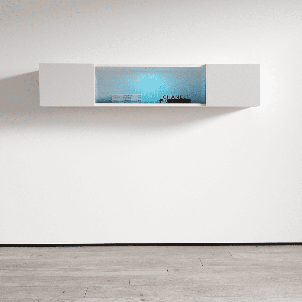 Fly Modular Wall Mounted Floating Media Cabinet (Type-52) White ...