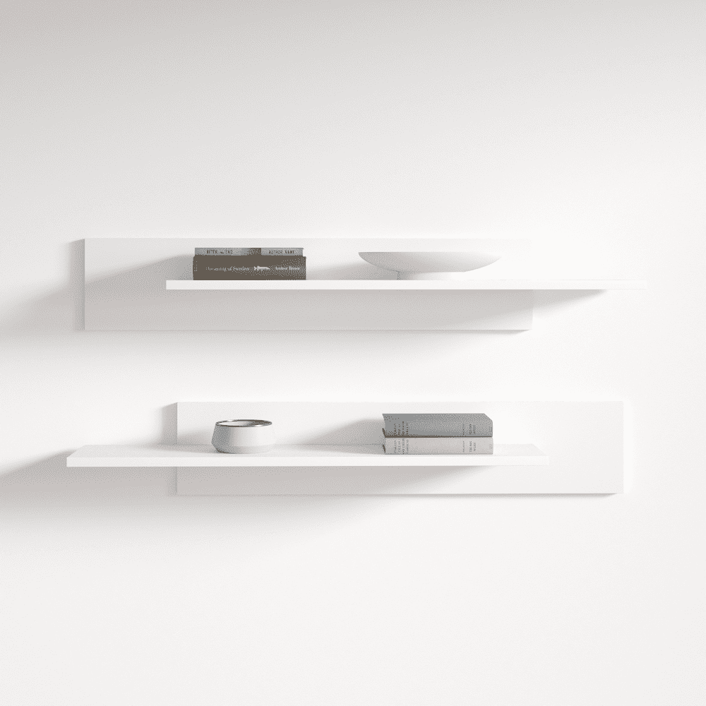 Fly Modular Wall Mounted Floating Shelf (Type-MX) White - Walmart.com