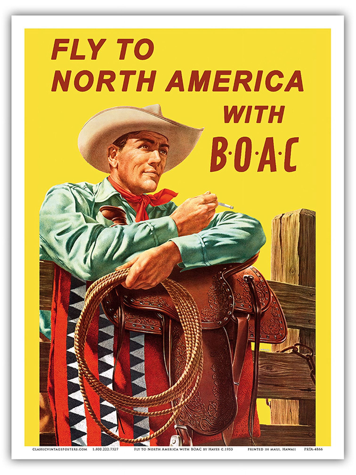 Fly to North America - with BOAC (British Overseas Airways Corporation ...