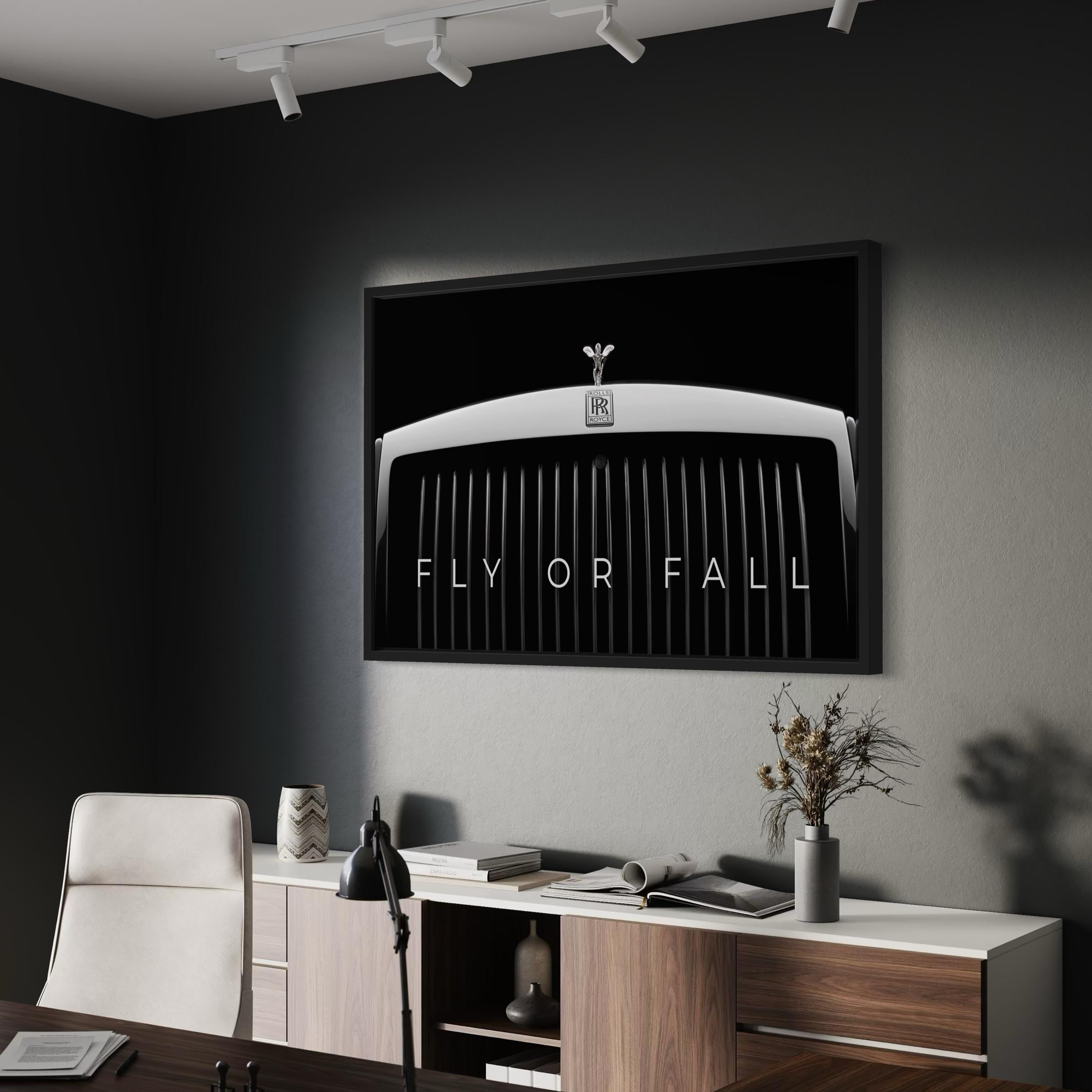 Fly Or Fall Rolls Royce Wall Art | Motivational Poster Print | Luxury ...
