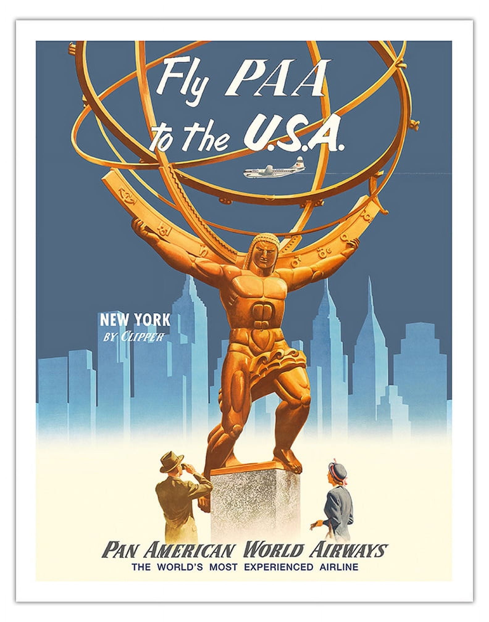 Fly PAA to the USA - New York by Clipper - Pan American World Airways ...