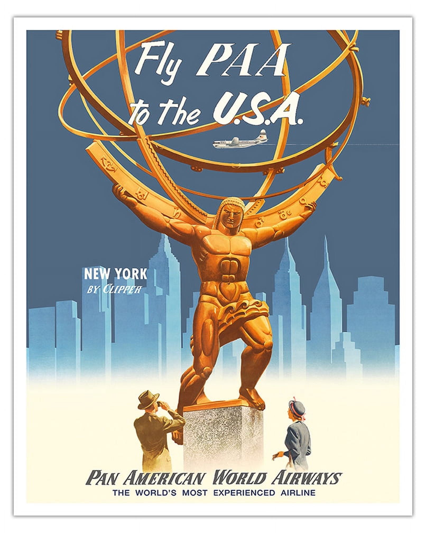 Fly PAA to the USA - New York by Clipper - Pan American World Airways ...