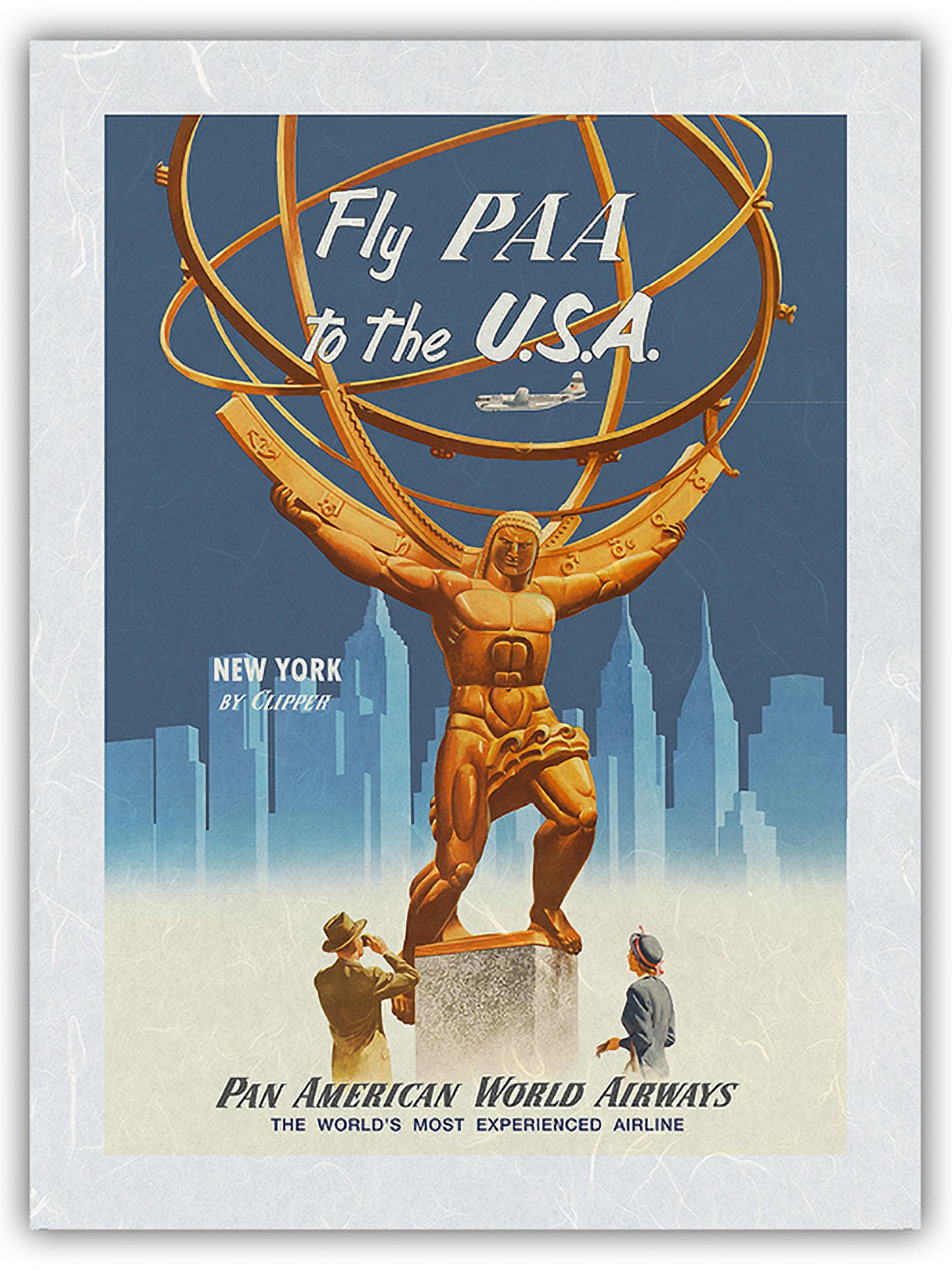 Fly PAA to the USA - New York by Clipper - Pan American World Airways ...