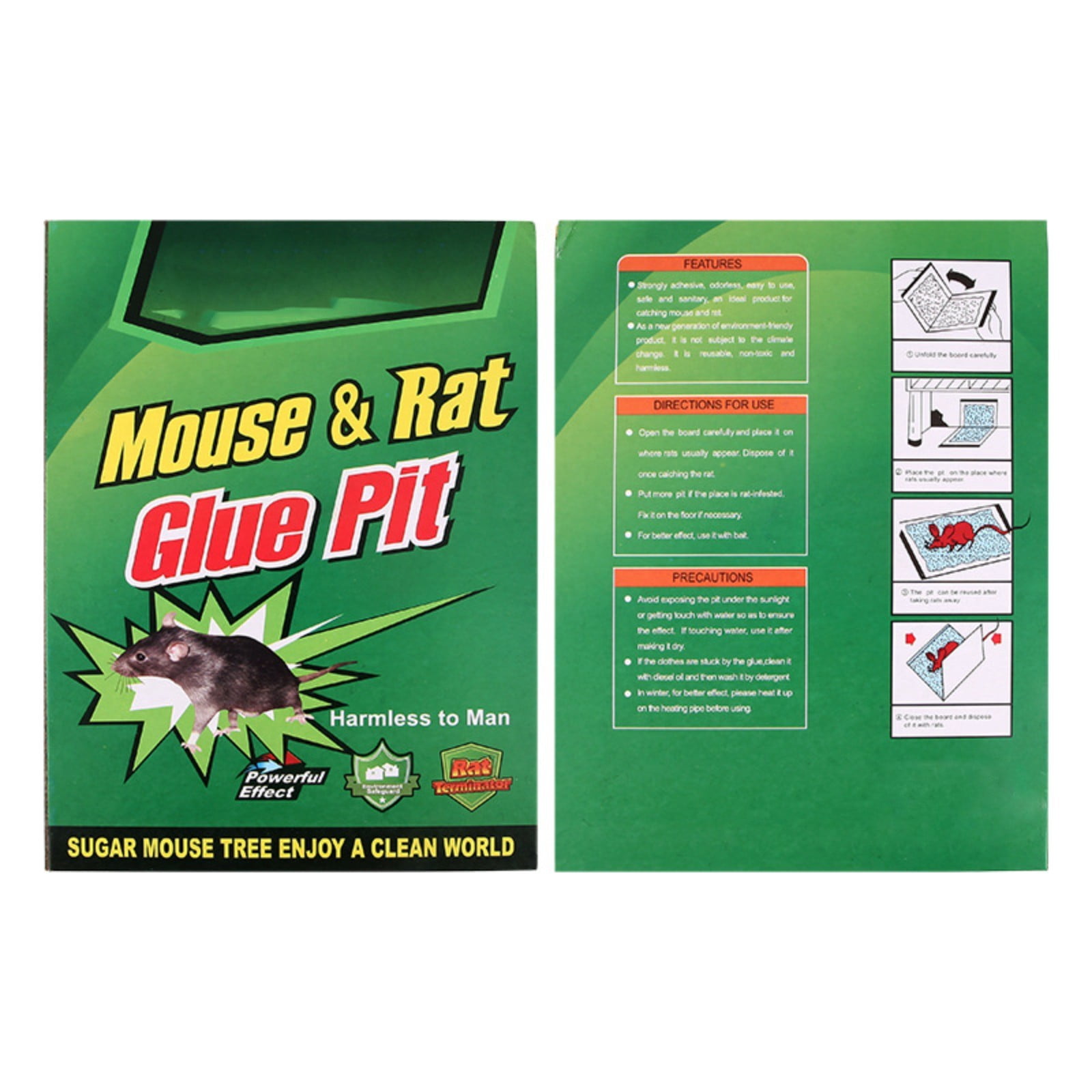 Fly Paper Indoor for Home Strong Household Sticky Mouse Board, Rat ...