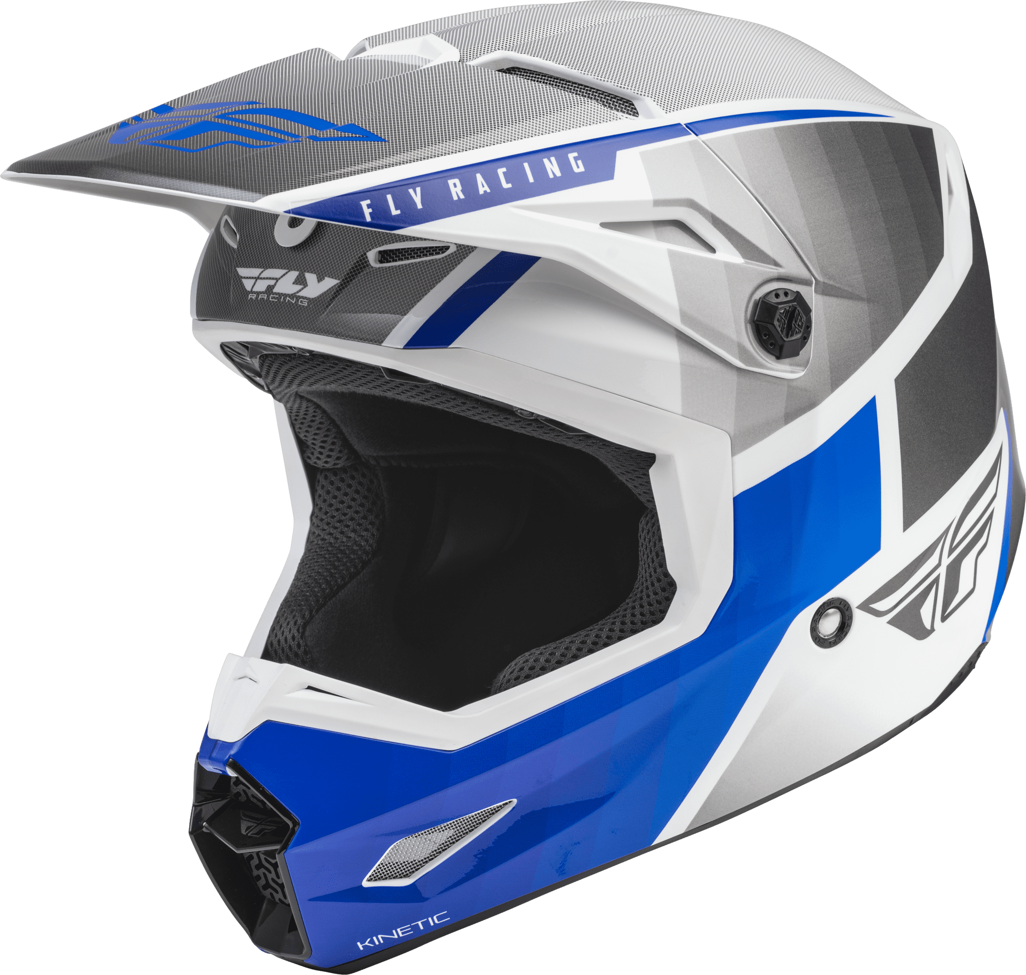 Fly Racing 73-8641 Kinetic Drift Helmet Blue/Charcoal/White YL ...