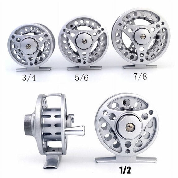 Fly Reel 1/2/3/4/5/6/7/8 WT Large Arbor Silver Aluminum Fly Fishing ...