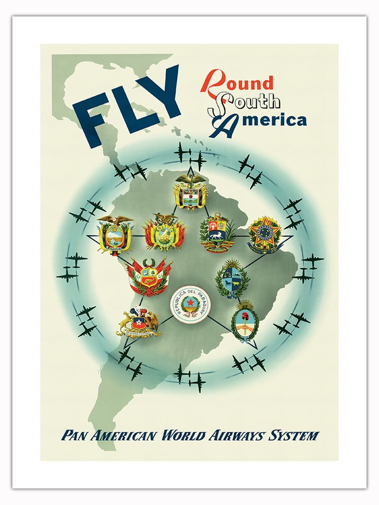 Fly Round South America - Pan American World Airways System - Vintage ...