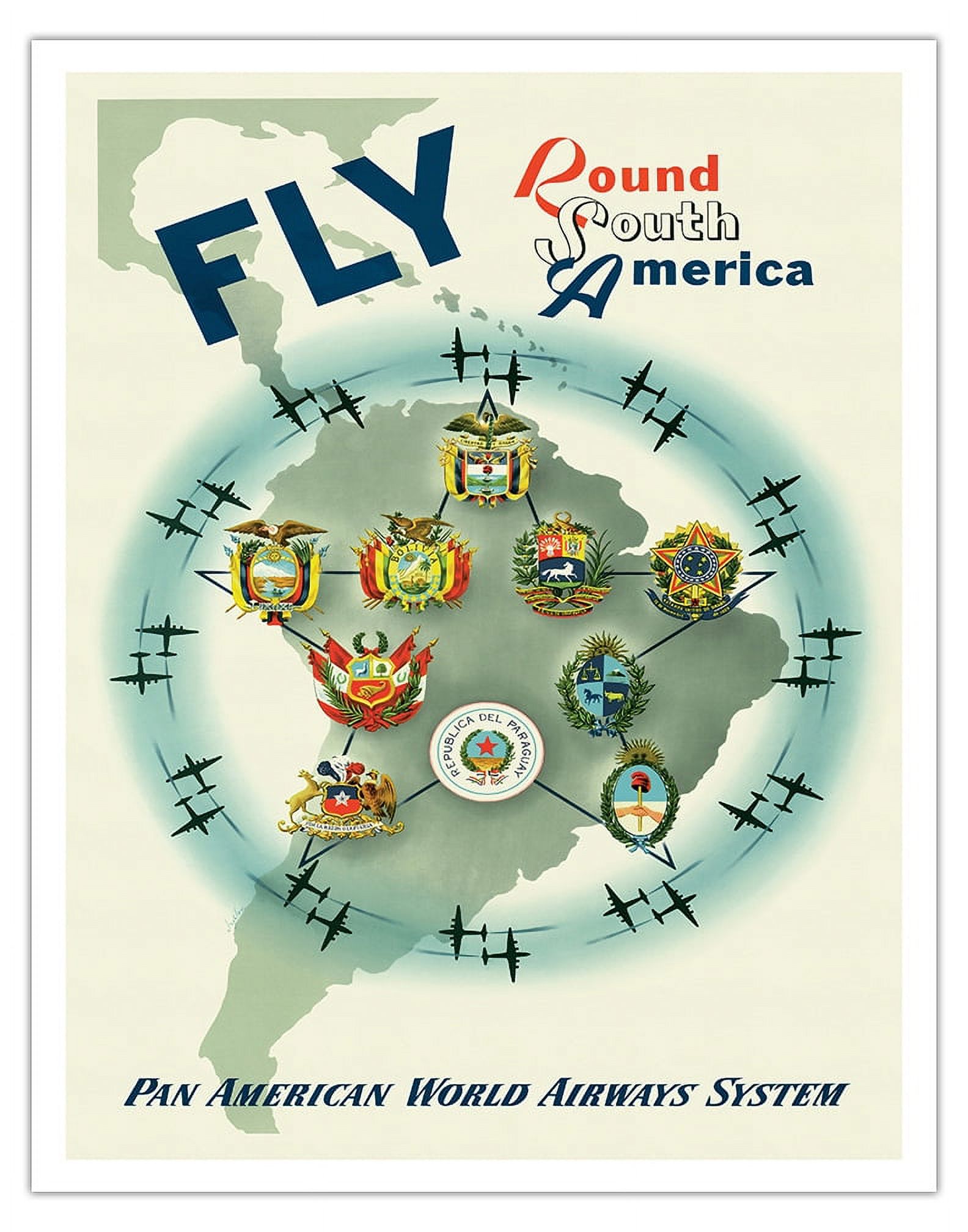 Fly Round South America - Pan American World Airways System - Vintage ...