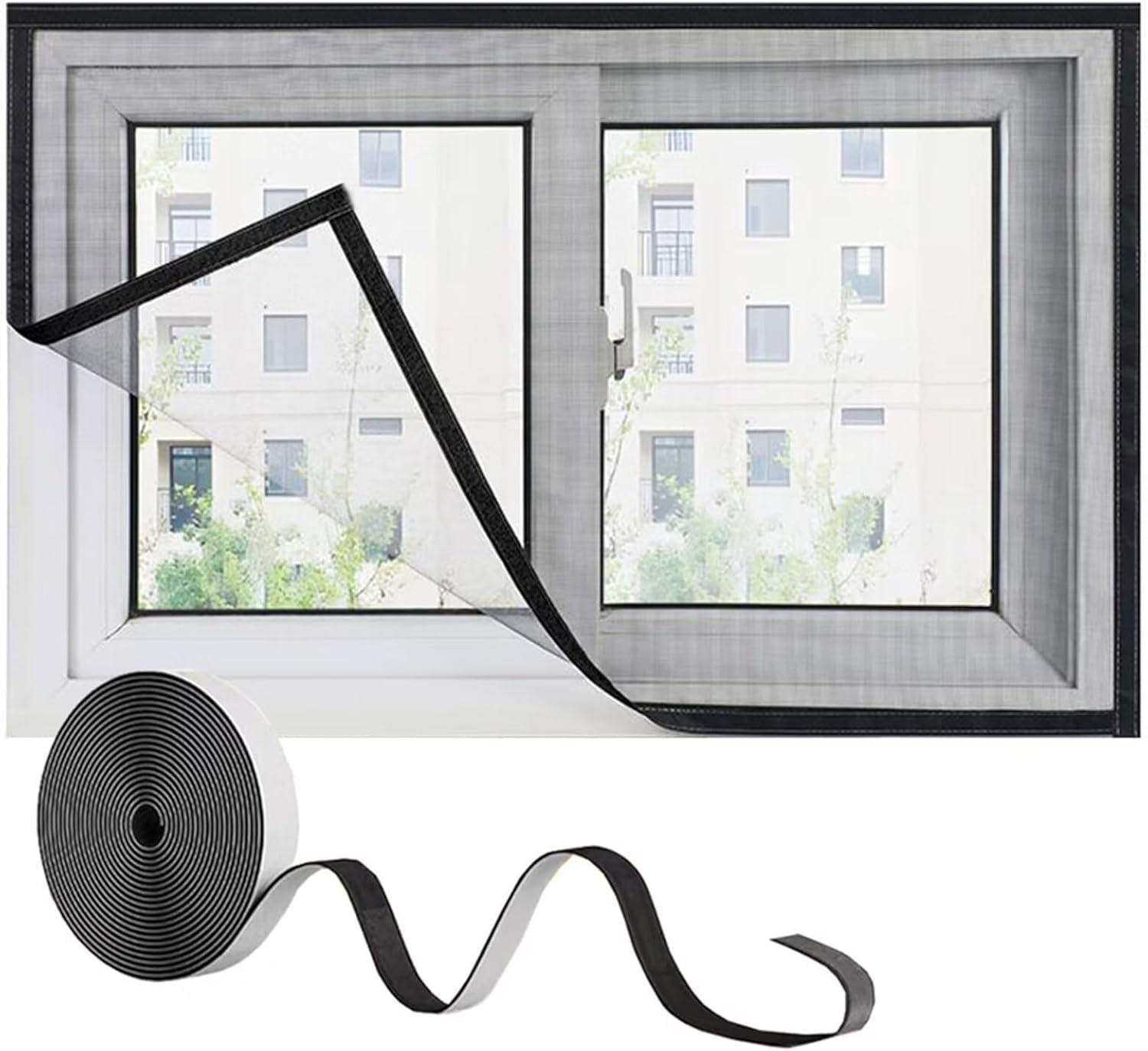 Fly Screen Windows,50X190Cm Mesh Window Curtain,Removable Window ...