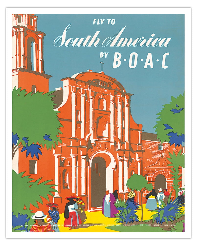 Fly to South America by BOAC - British Overseas Airways Corporation ...