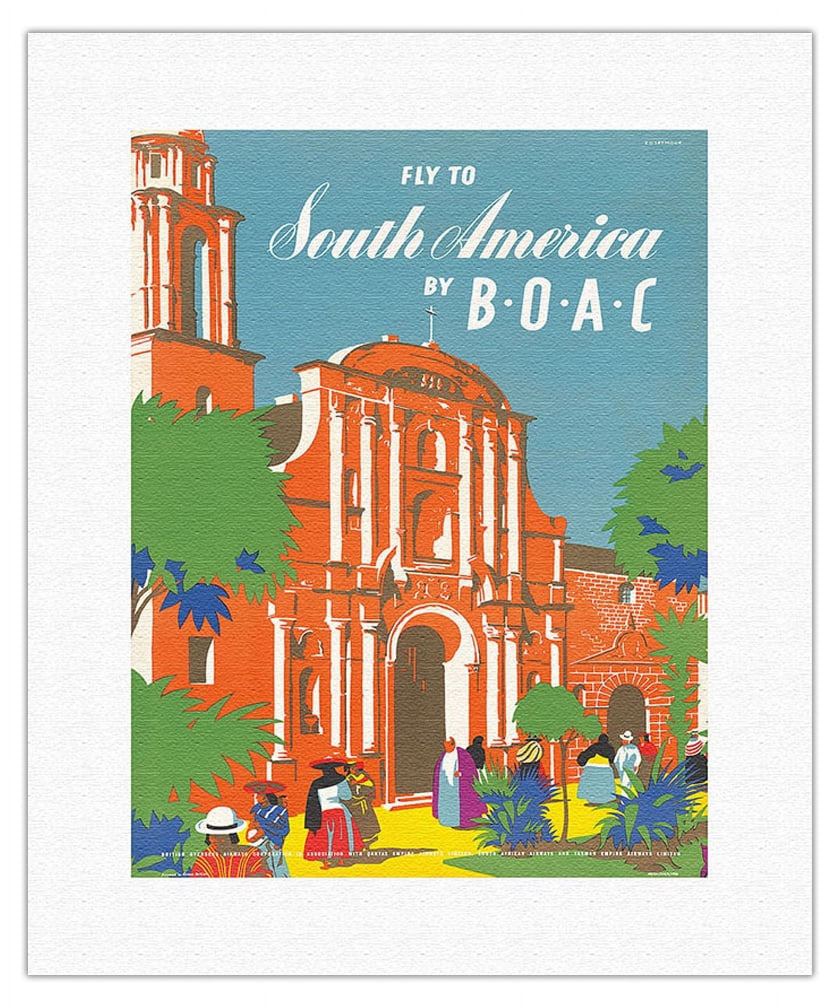 Fly to South America by BOAC - British Overseas Airways Corporation ...
