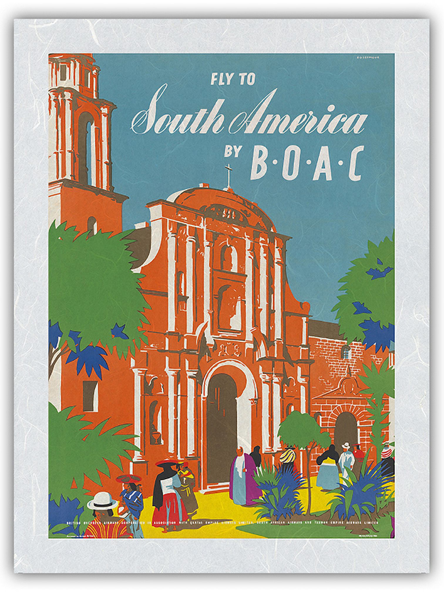 Fly to South America by BOAC - British Overseas Airways Corporation ...