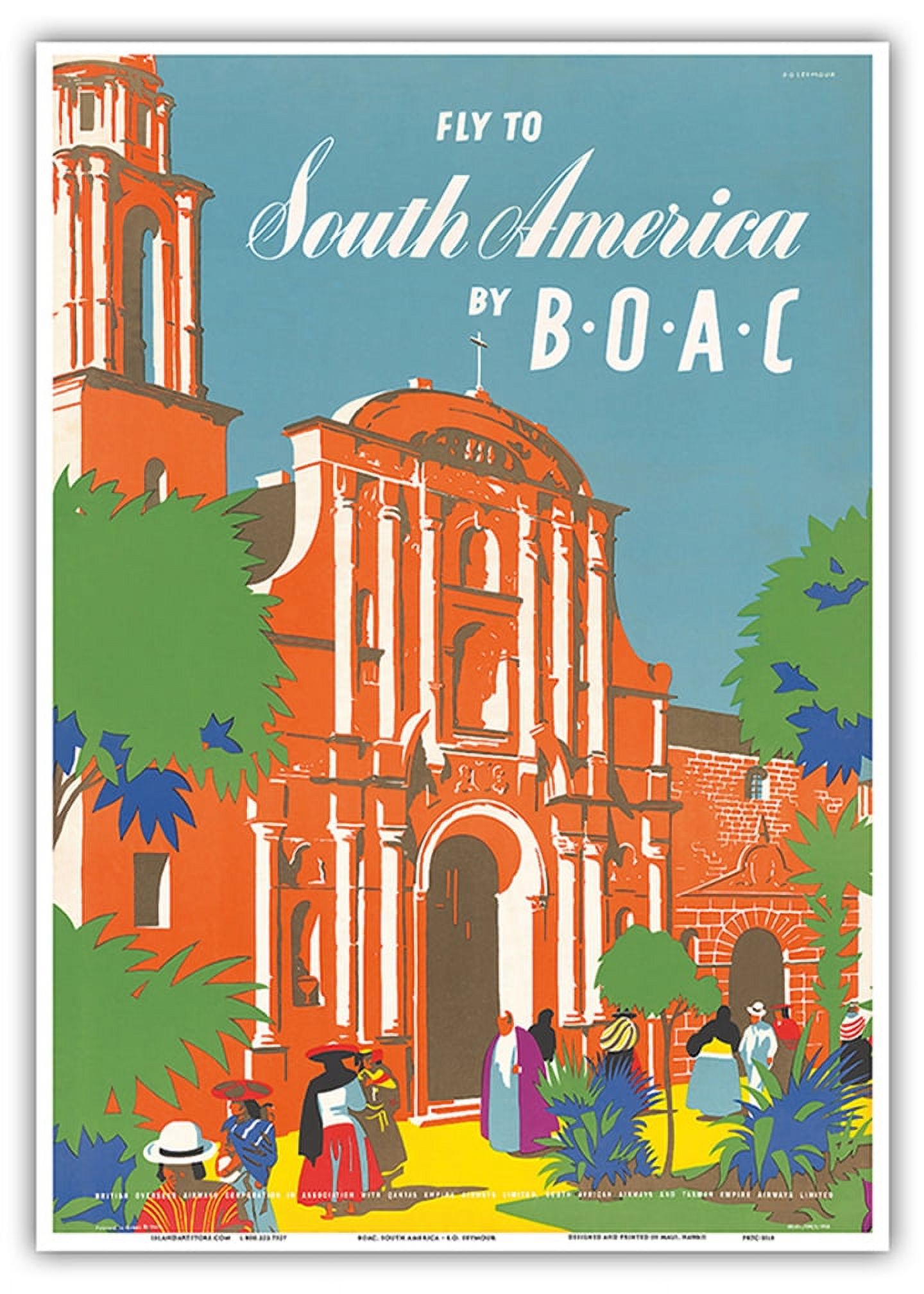 Fly to South America by BOAC - British Overseas Airways Corporation ...