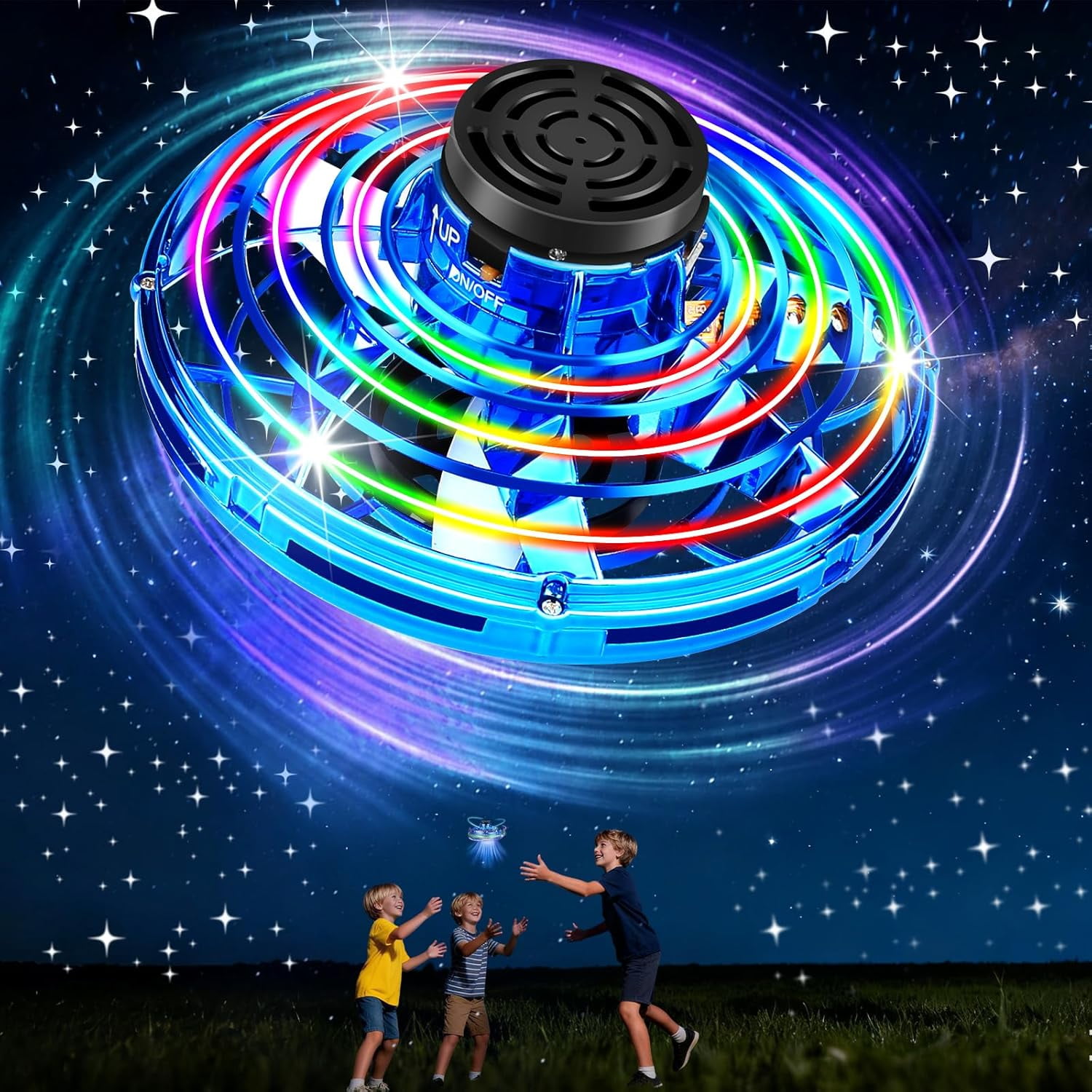 Mofajang, Flying Spinner Mini Drone, UFO Fly Galaxy Ball, LED Light ...
