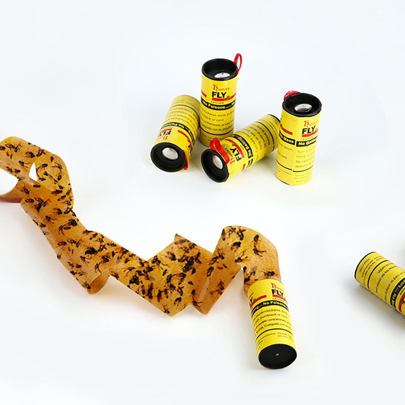 Fly Strips Indoor Sticky Hanging 16pc with Glue. Non Toxic Outdoor Fly ...