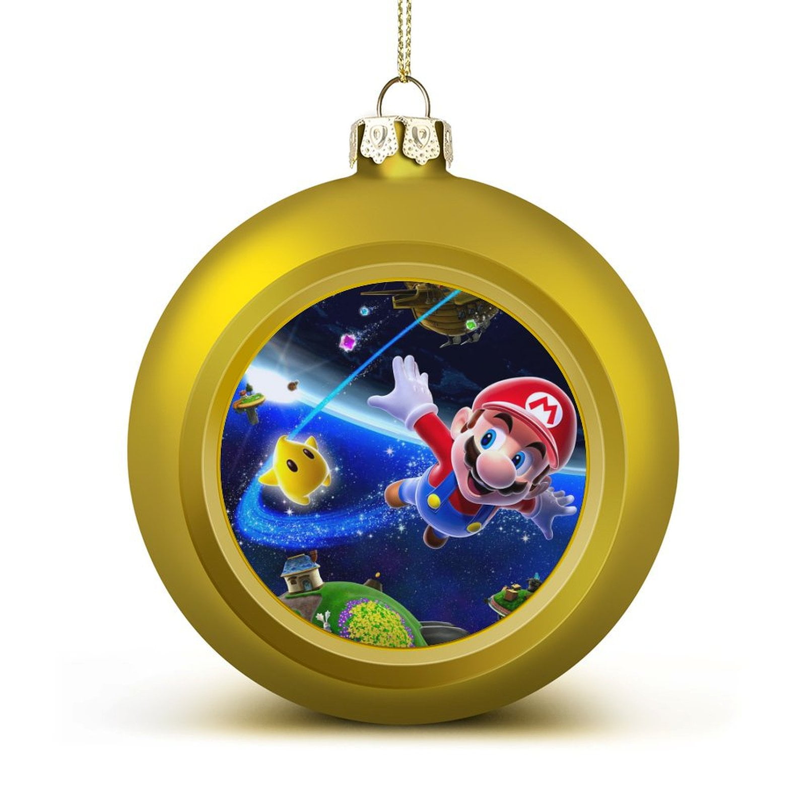 Fly Super Mario Christmas Balls Decor Sparkling Christmas Tree Hanging ...