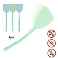 Fly Swatter,4 Pack Plastic Heavy Duty Manual Fly Killer, Long Handle ...