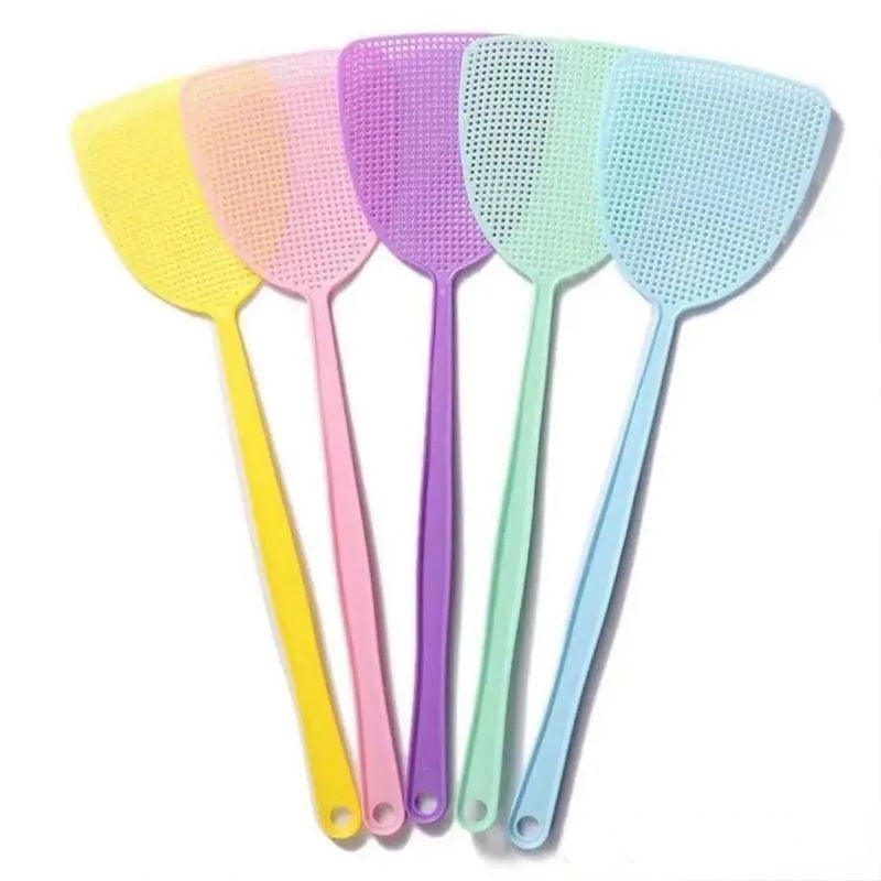 Fly Swatter, 5Pcs Plastic Manual Fly Swat Set Heavy Duty with Long ...