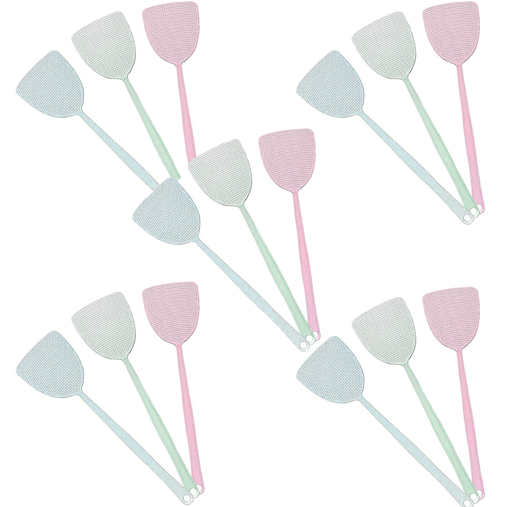 Fly Swatter Control 3pcs Manual Plastic 17.5” Long Handle, Mosquito Repellent Mosquito ...