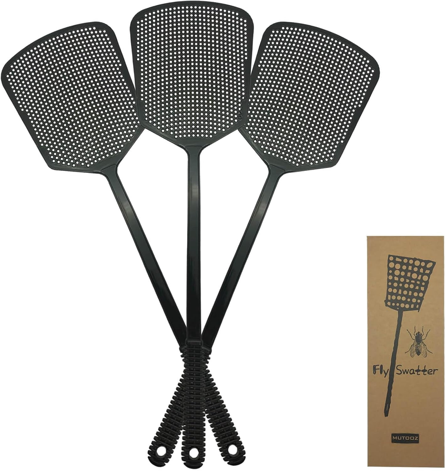 Fly Swatter Multi-pacl Manual, Flexible & Heavy Duty Fly Swatters Thick ...