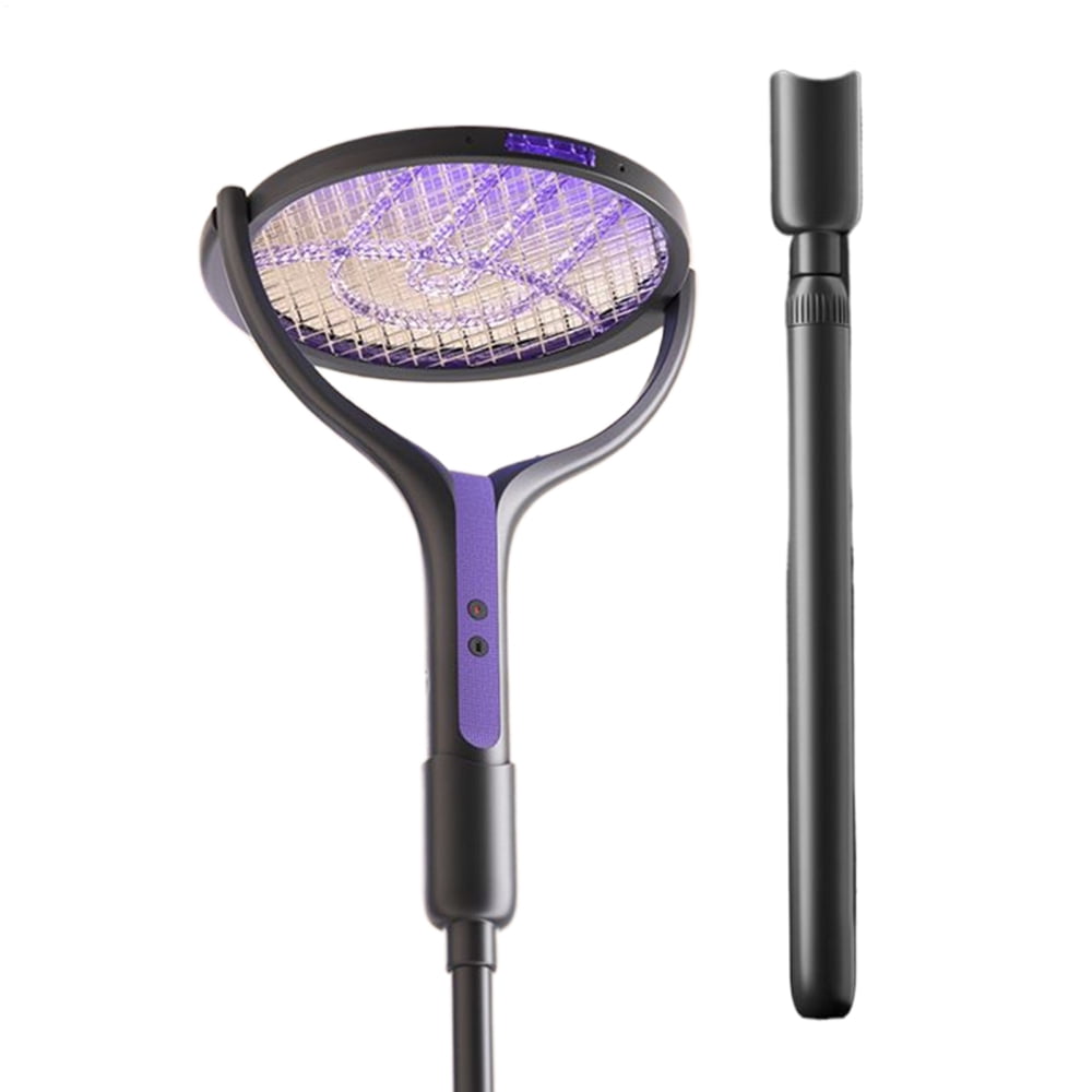 Fly Swatter Racket Retractable Fly Rackets with Lamp Electric Trapper ...