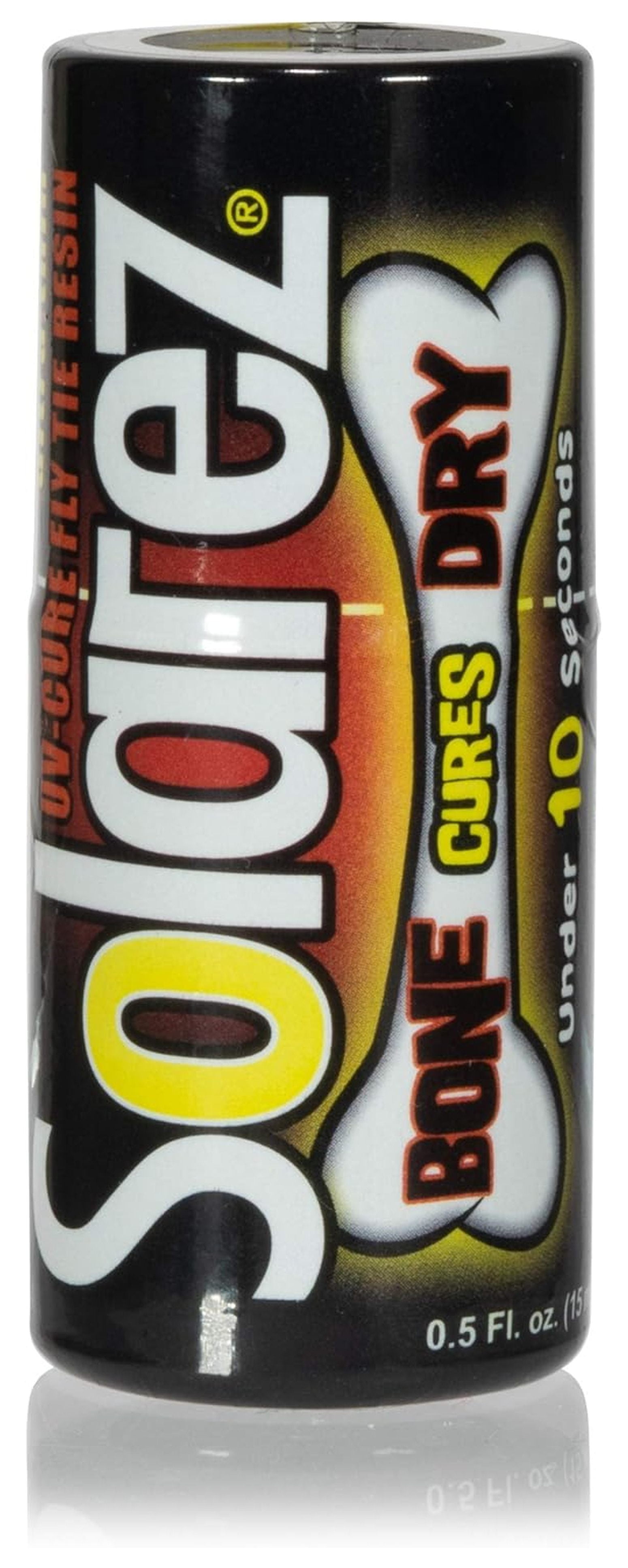 Fly Tie UV Cure Resin - Ultra Thin Bone Dry Formula (0.5 oz Bottle w/Brush applicator tip) Fly ...