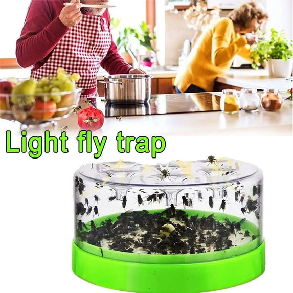 Fly Trap Box Fly Killer Household Fly Trap Light Luring Rotating Fly ...
