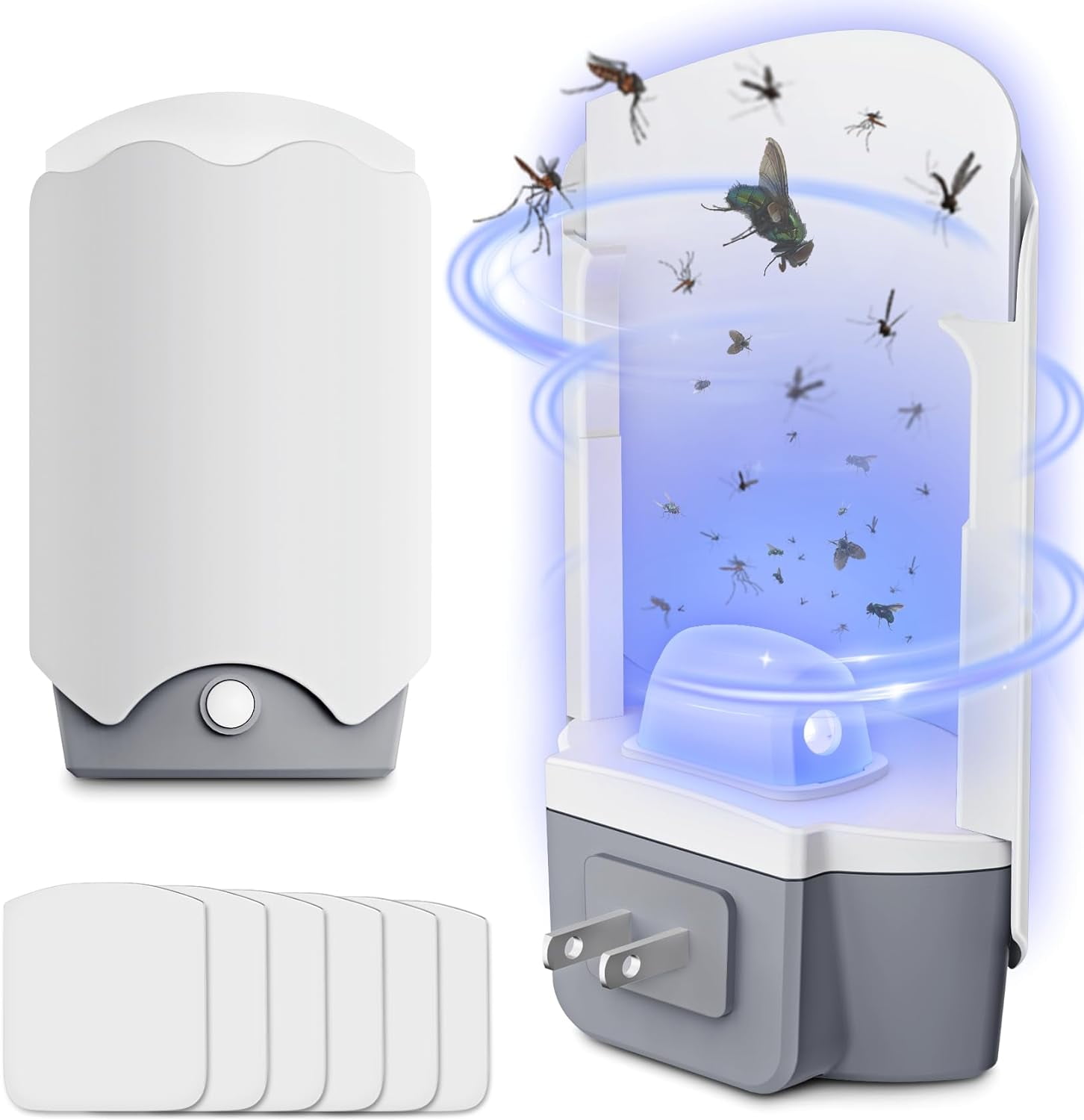 Fly Trap Indoor,2 Flying Insect Trap & 6 Refill Cartridges for Indoors ...