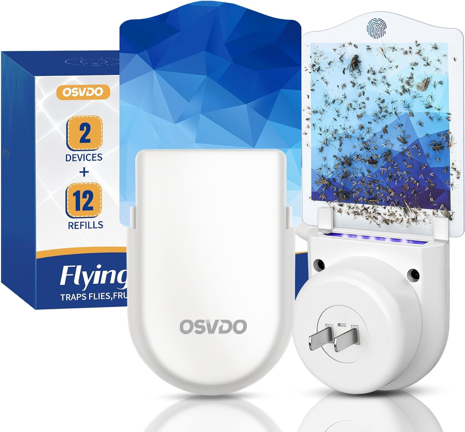 Fly Trap Indoor, Bug Catcher, Fruit Fly Traps for Indoors, Blue Light ...
