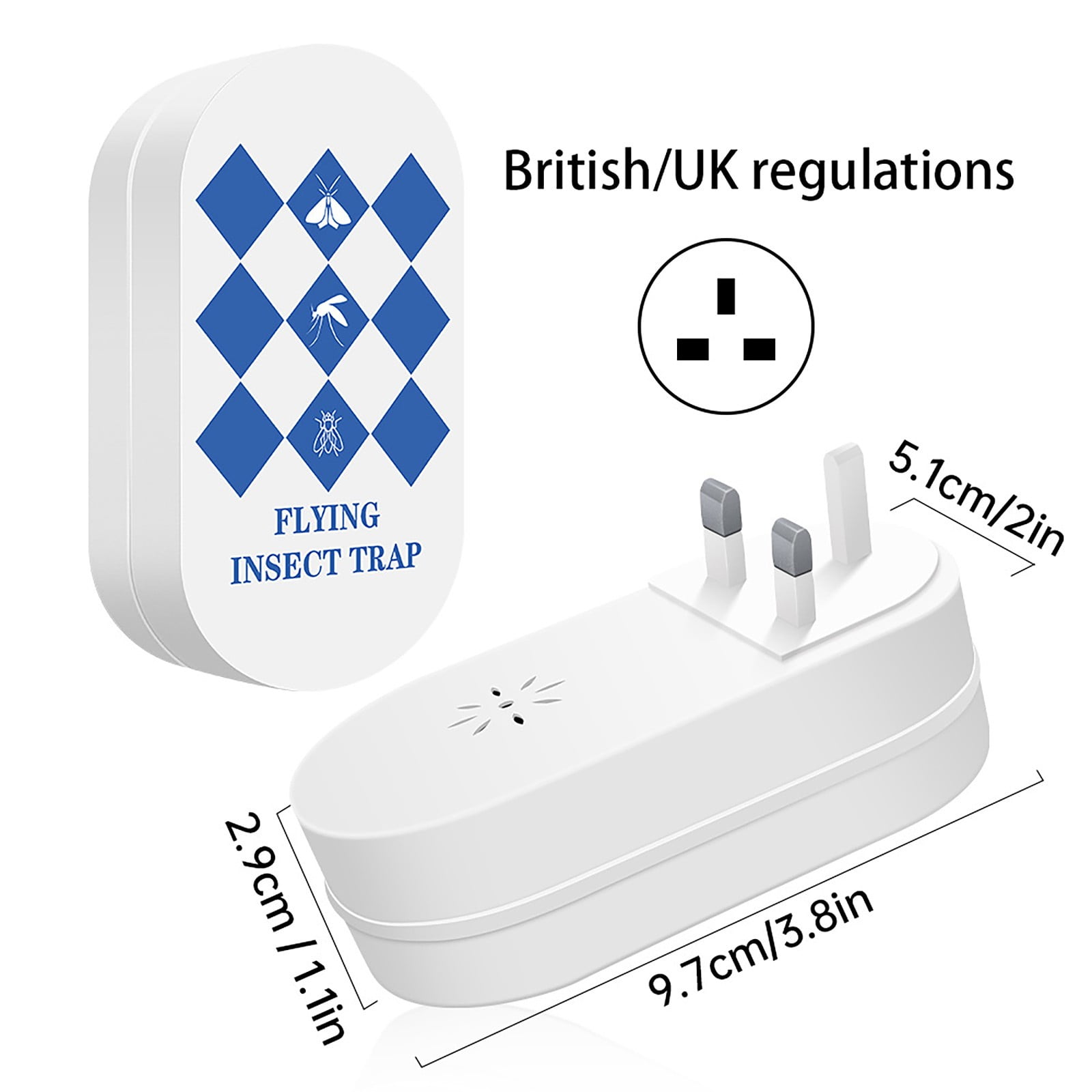 Fly Trap Indoor Plug-in 2-in-1 Flying Insect. Indoors Fly Trap Mosquito ...