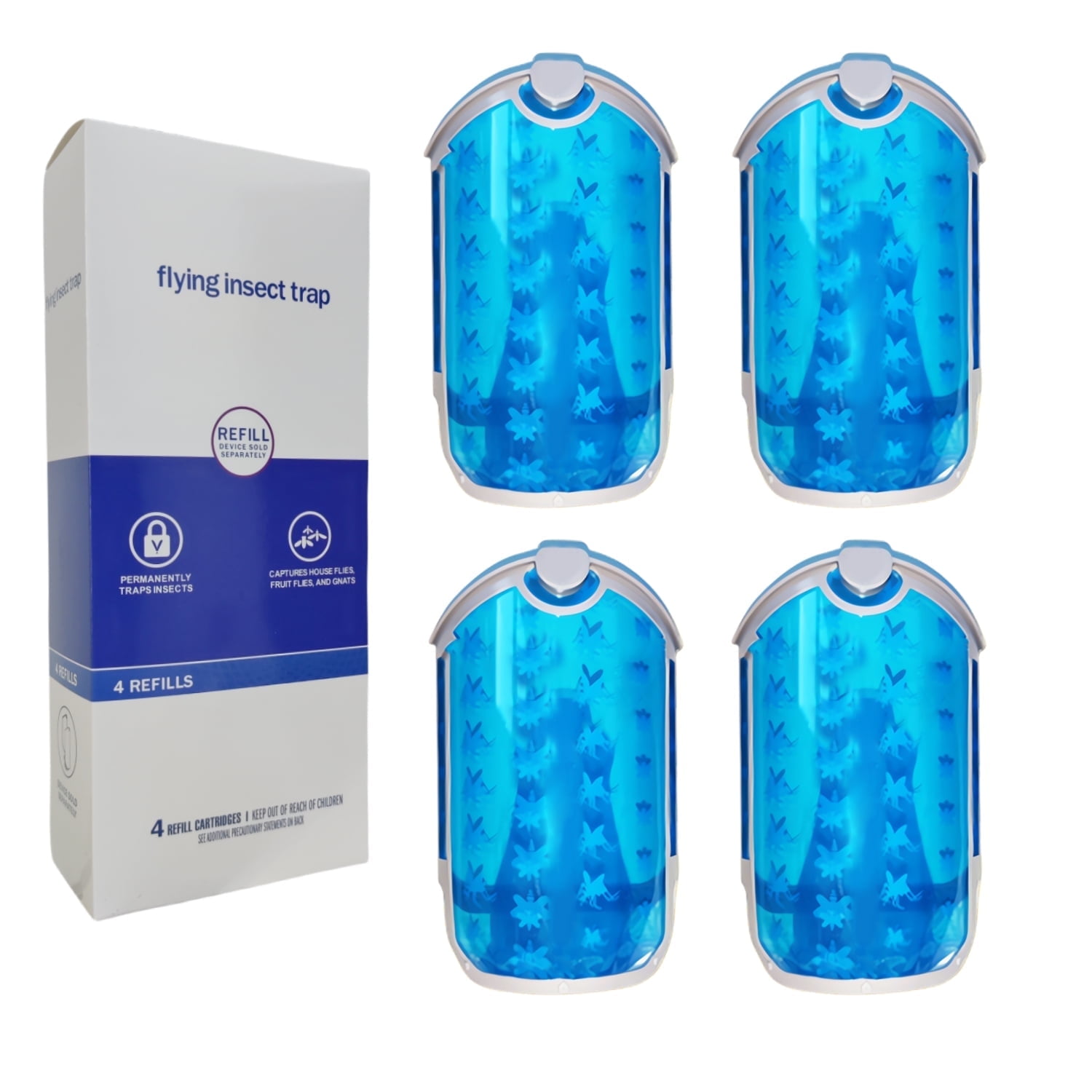 Zevo Compatible Fly Trap Refill Cartridges, Non-Toxic Insect Trapper ...